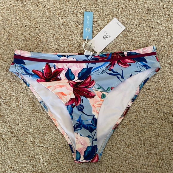 Cupshe | Swim | Brand New Cupshe High Waisted Floral Bottoms | Poshmark
